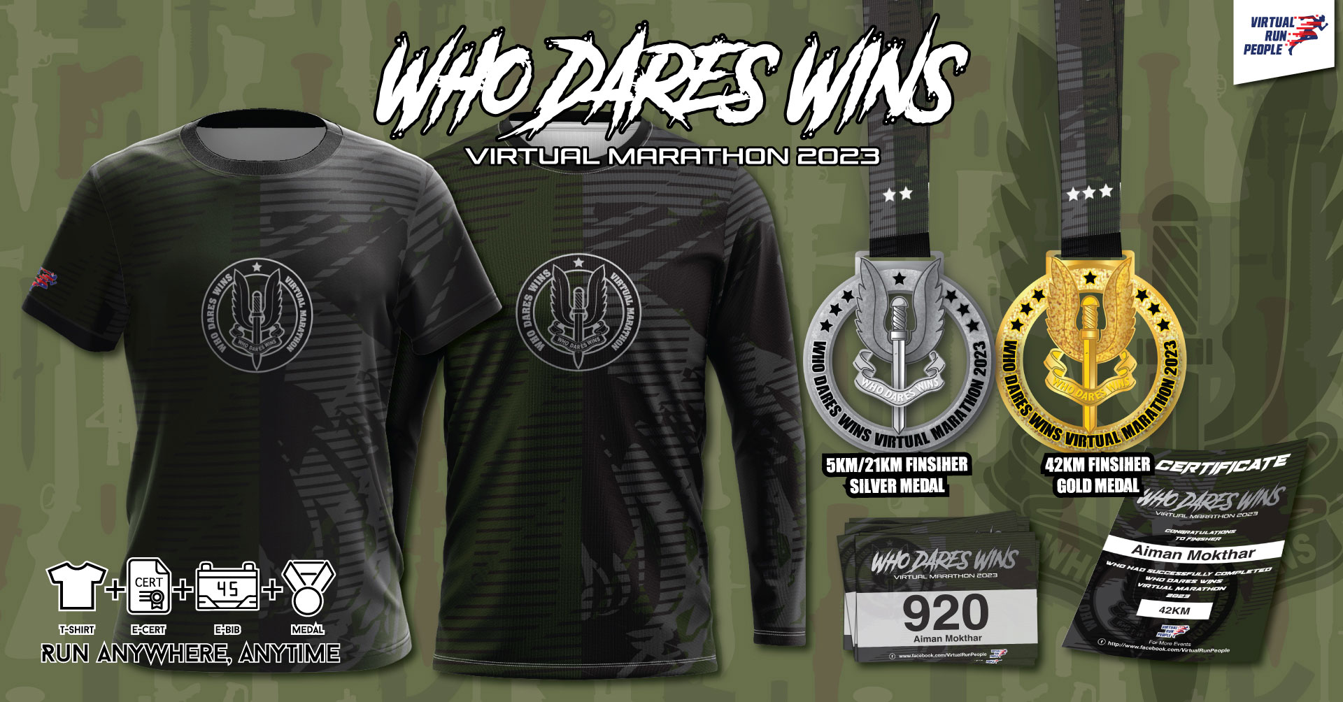 Who Dares Wins Virtual Marathon 2023 Justrunlah